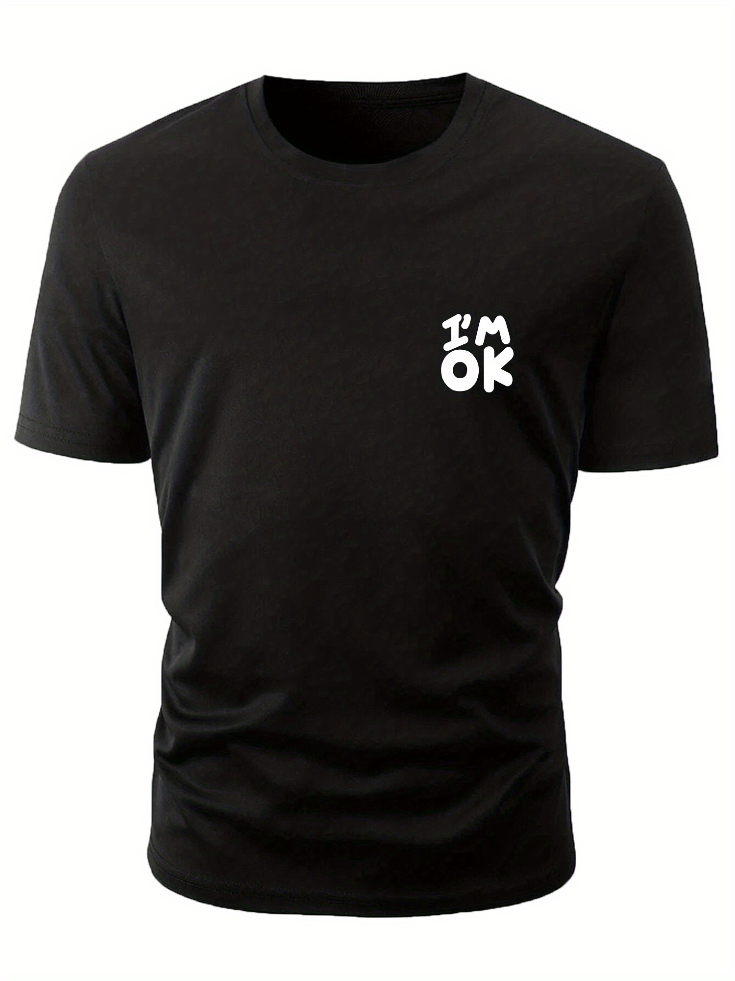 Summer Trendy Men's "'m Ok" Graphic Print T shirt - Temu Ireland