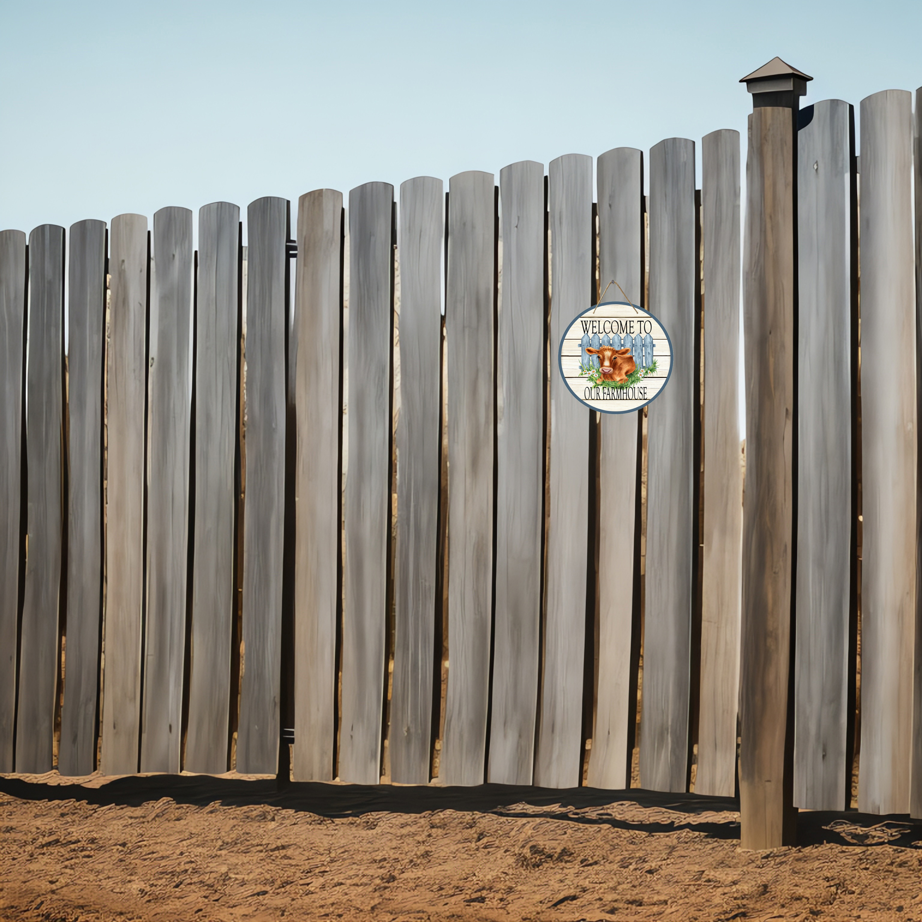 Farmhouse Cow Welcome Wooden Round Sign Country Cow Sign - Temu Australia