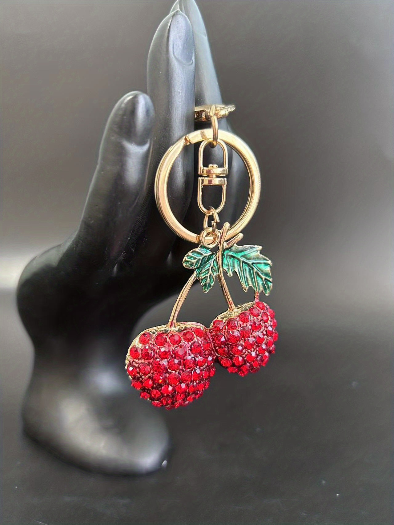 Summer Cherry Keychain Cute Alloy Key Chain Ring - Temu Australia