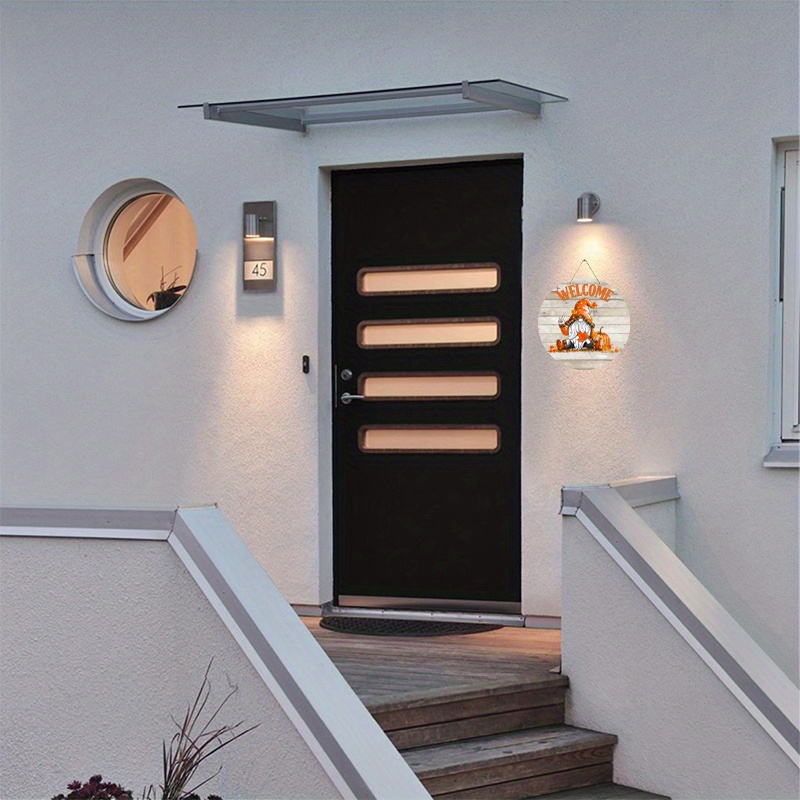 Welcome Autumn Elf Pumpkin Garland Wooden Sign - Temu Australia