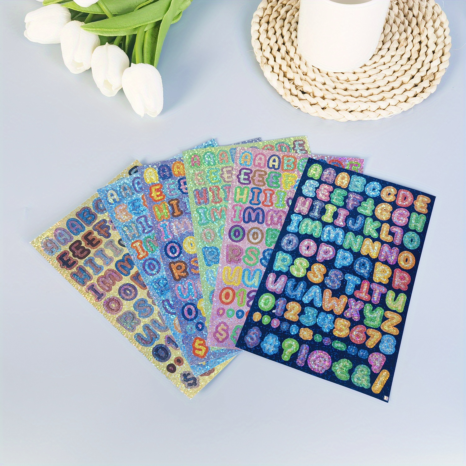 Vinyl Waterproof Colorful Number Alphabet Letter Stickers - Temu