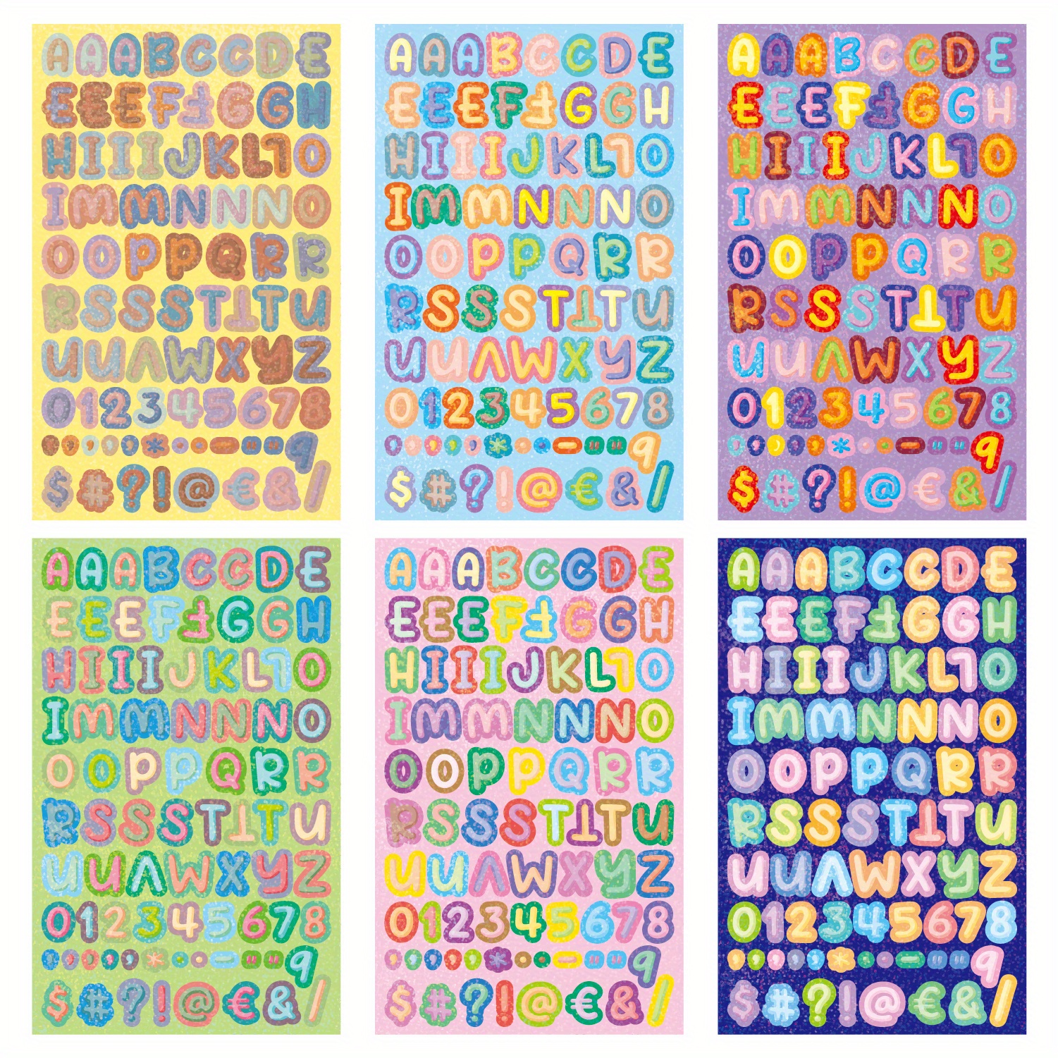 Vinyl Waterproof Colorful Number Alphabet Letter Stickers - Temu