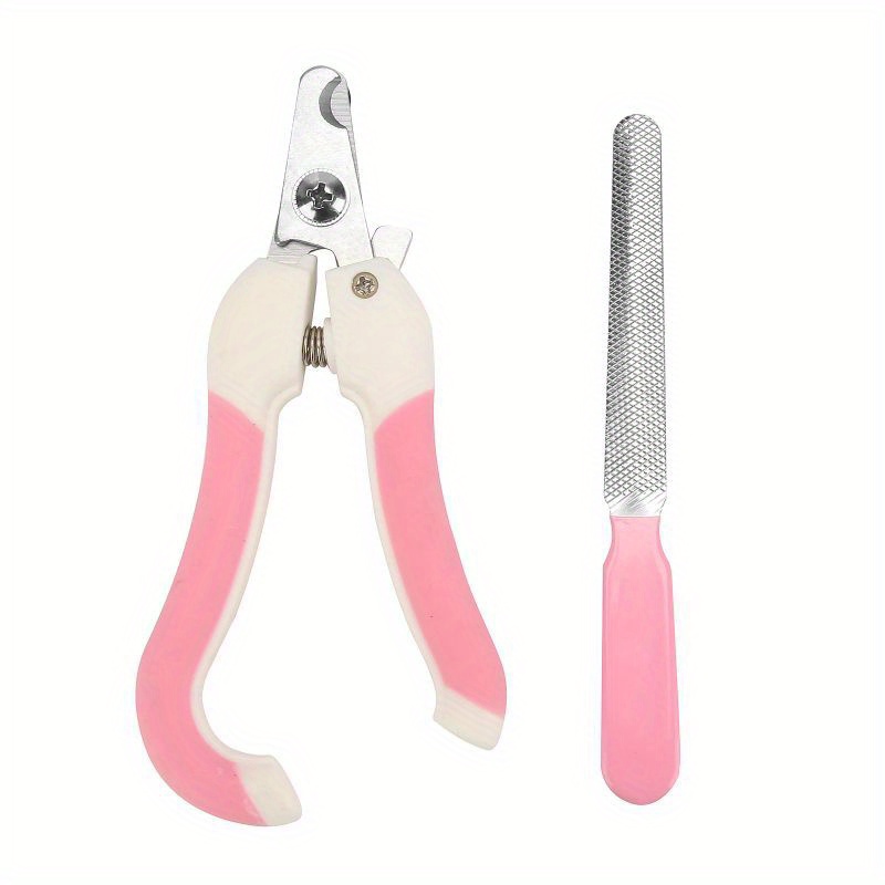 Stainless Steel Pet Nail Clippers Set File Nail - Temu Australia