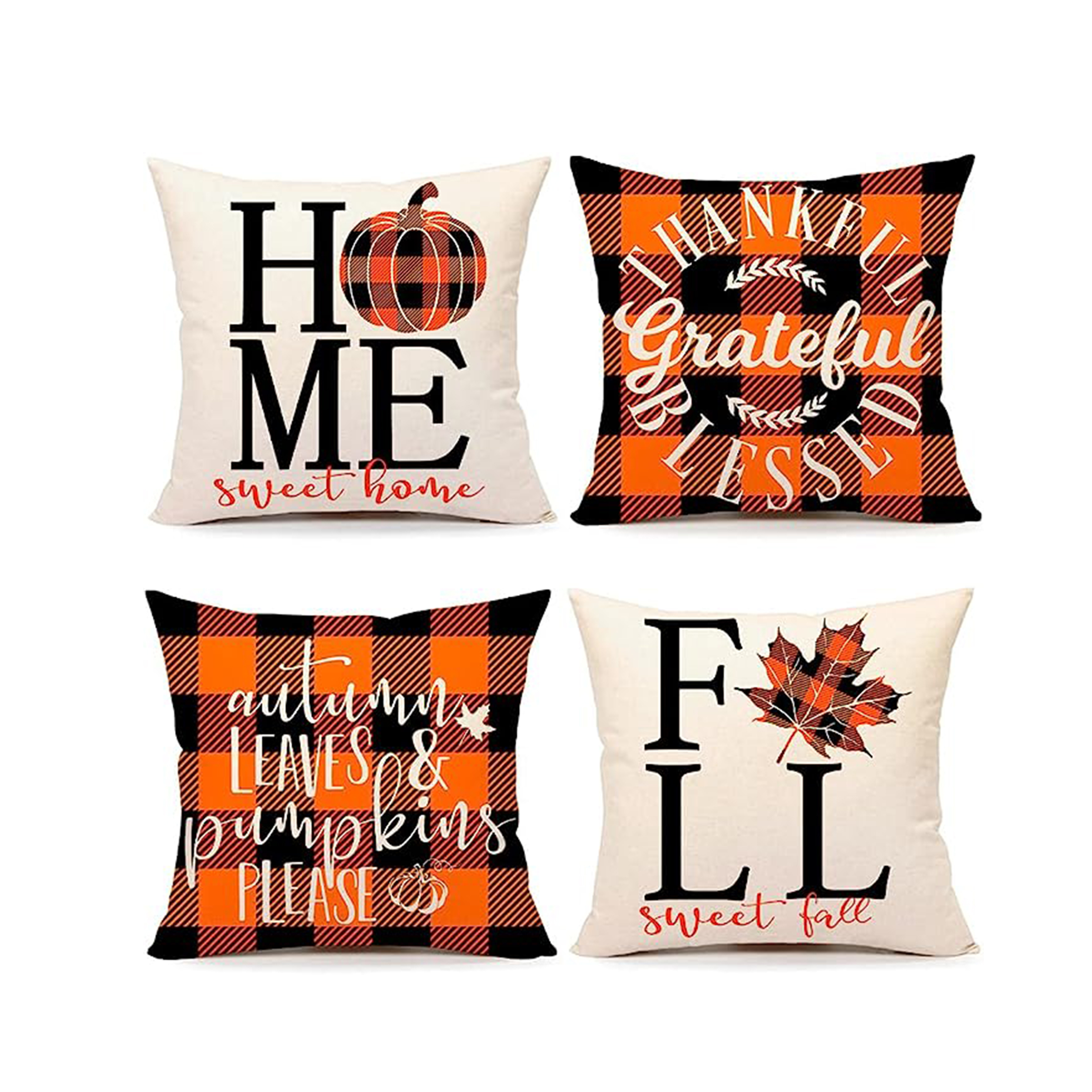 Fall Decor Pillow Covers Thanksgiving Buffalo Check - Temu Netherlands