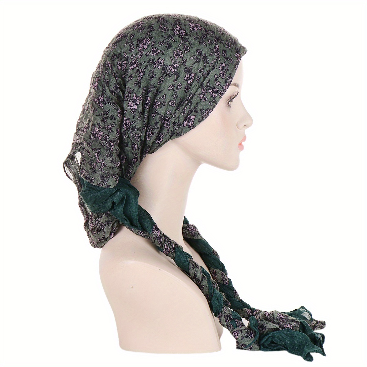 Boho Braided Head Scarf Block Elastic Turban - Temu Australia