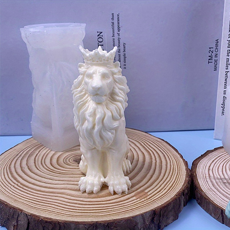 1pc 3d Molde Silicona León Sentado Rey León Diy Difusor - Temu Mexico