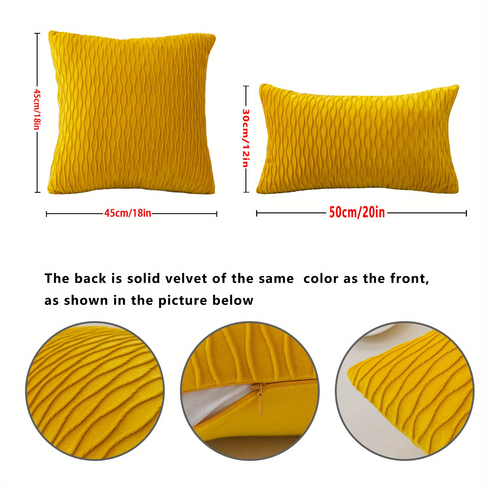 Original Striped Velvet Throw Pillow Insert Decorative - Temu United ...