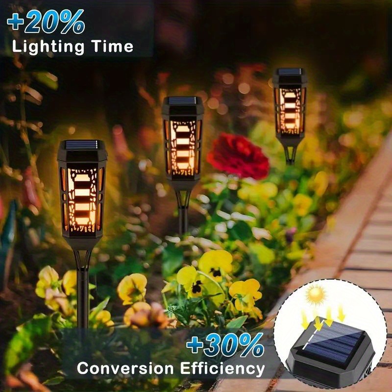 Solar powered Vintage Flame Torches: Garden Decorative Fire - Temu