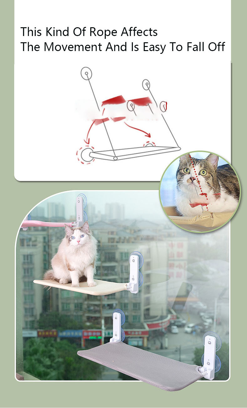 Cordless Cat Window Perch House Cat Hammock Sturdy Hanging - Temu Australia
