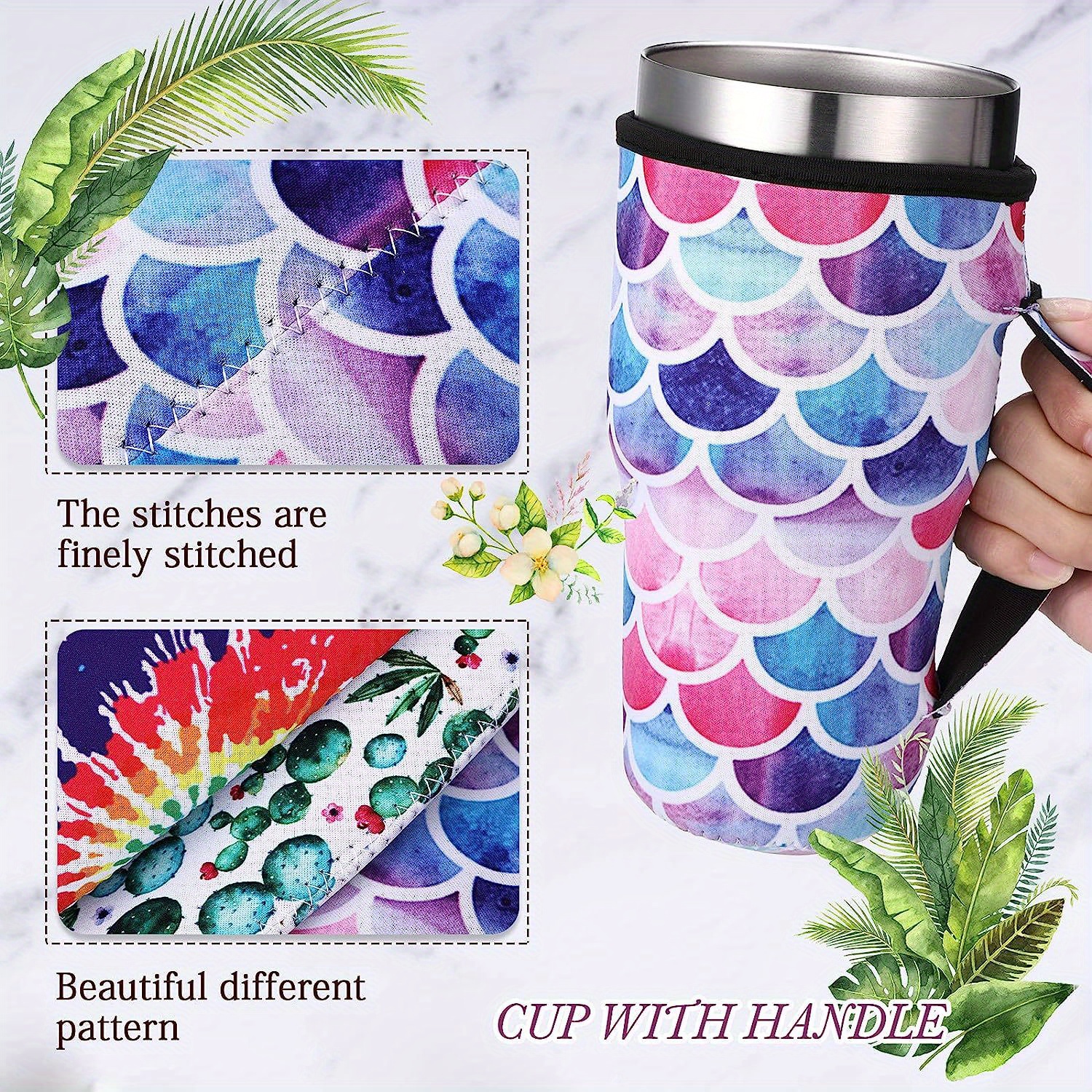 Neoprene Coffee Cup Carrier Handle Perfect Tumblers Reusable - Temu New ...