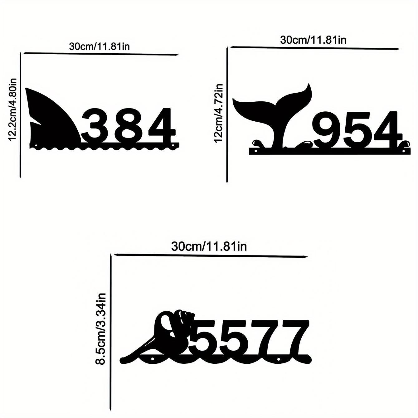 Number Metal Sign Personalized House Mermaid Tail Fishtail - Temu New ...