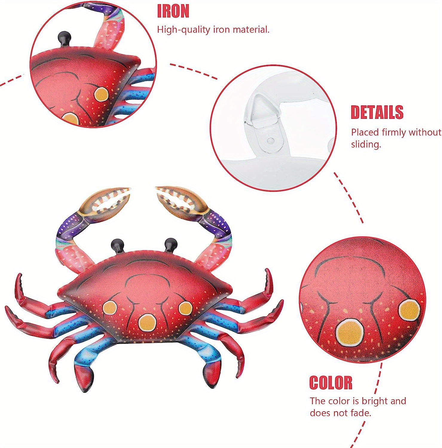 Marine Style Crab Iron Wall Decoration Home Wall Decor - Temu Norway