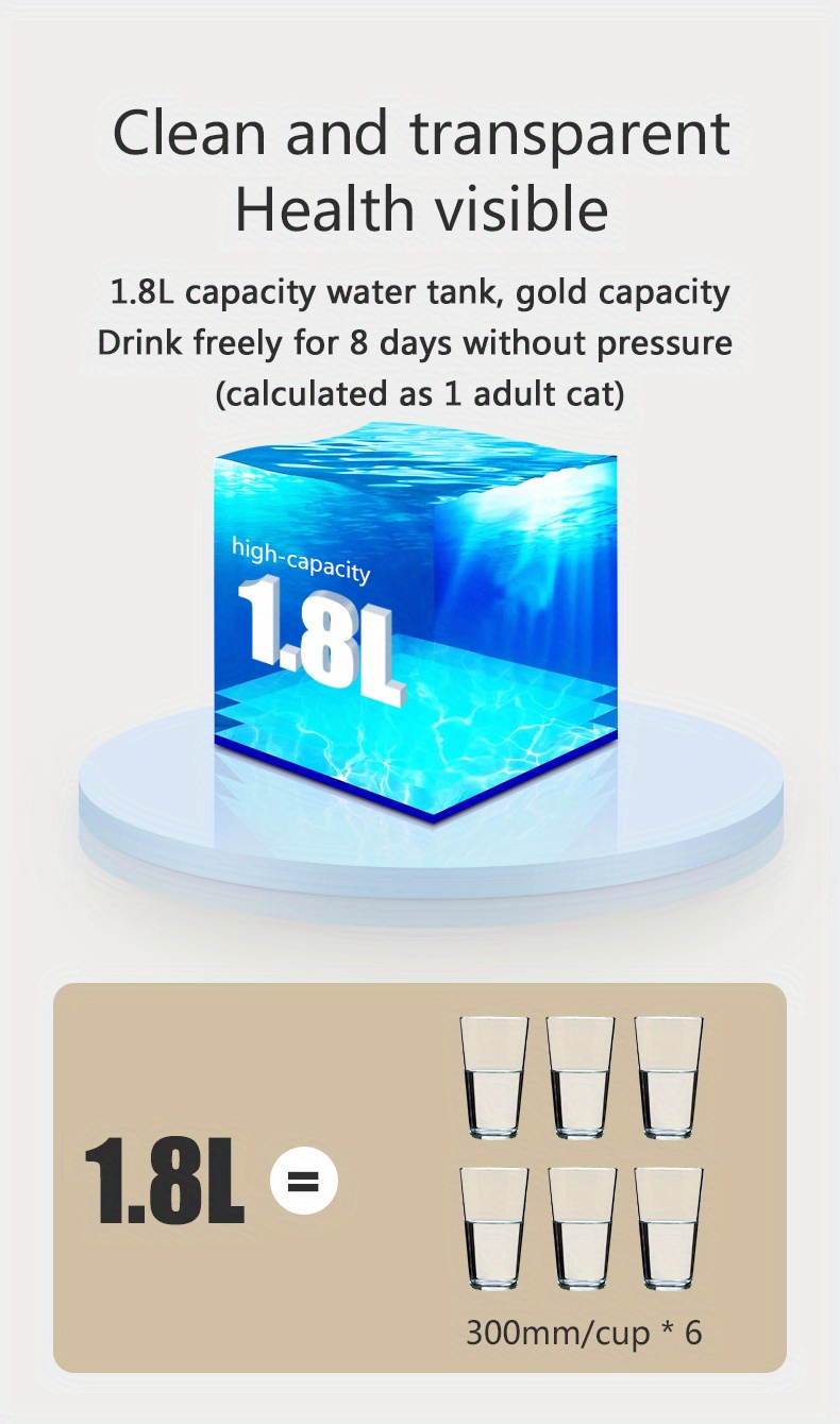 Ultra Quiet Cat Water Fountain Auto Filter Usb Rechargeable - Temu ...