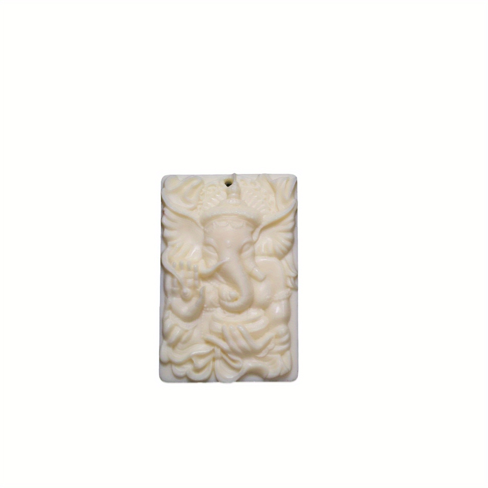 Ganesha Carved Rectangle Pendant Considered God Wealth - Temu Australia