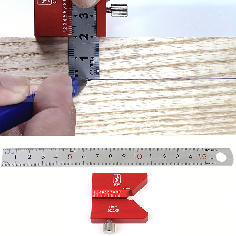 Woodworking 45/90 Degree Steel Ruler Positioning Slide Stops - Temu