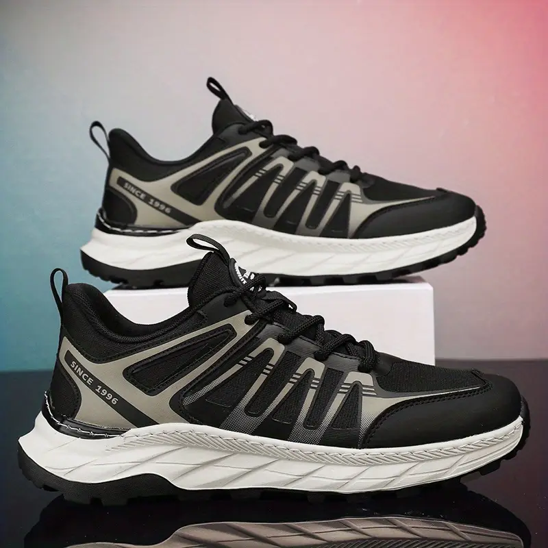 Mens Lace Up Sneakers Athletic Shoes Lightweight And Breathable