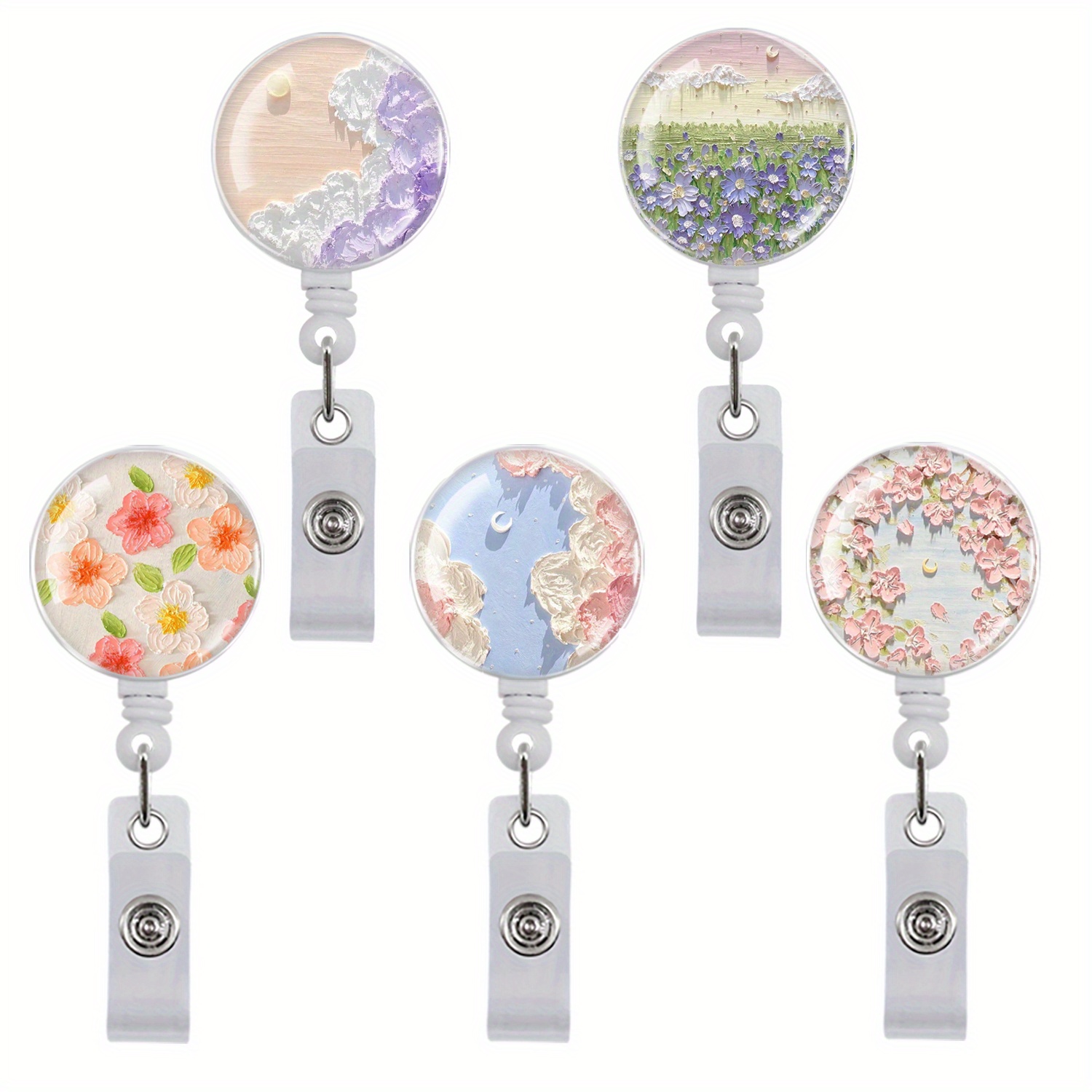 retractable badge reel cute beautiful retractable badge reel - Temu ...