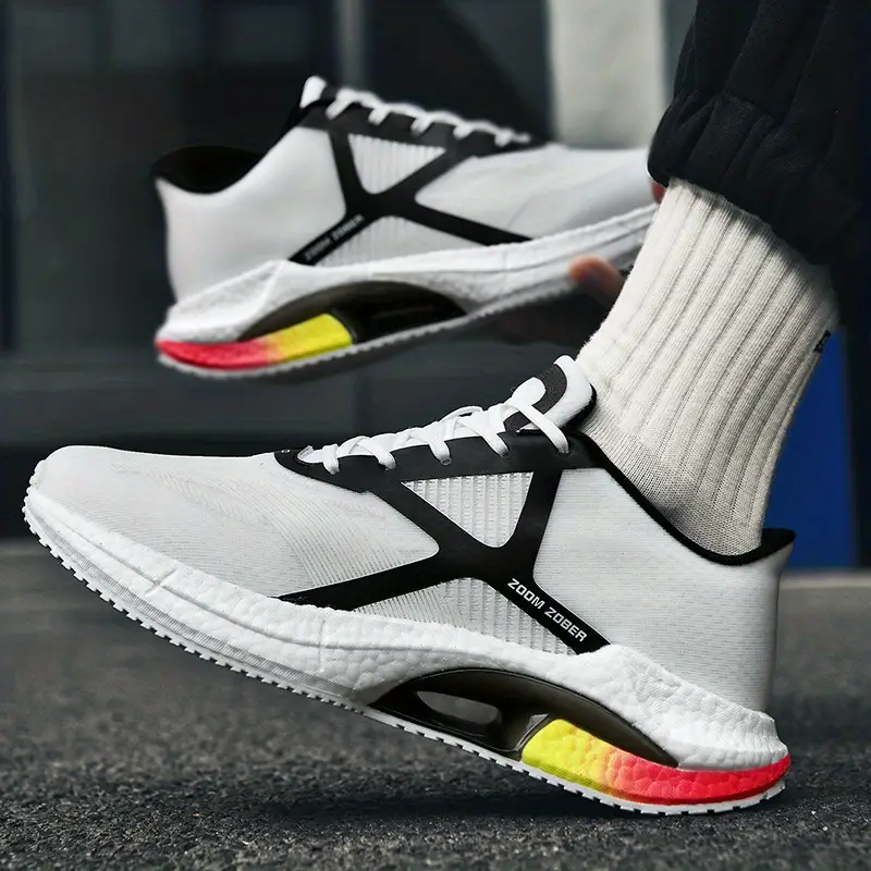 Mens Lace Up Chunky Sneakers Athletic Shoes With Air Cushion Temu New