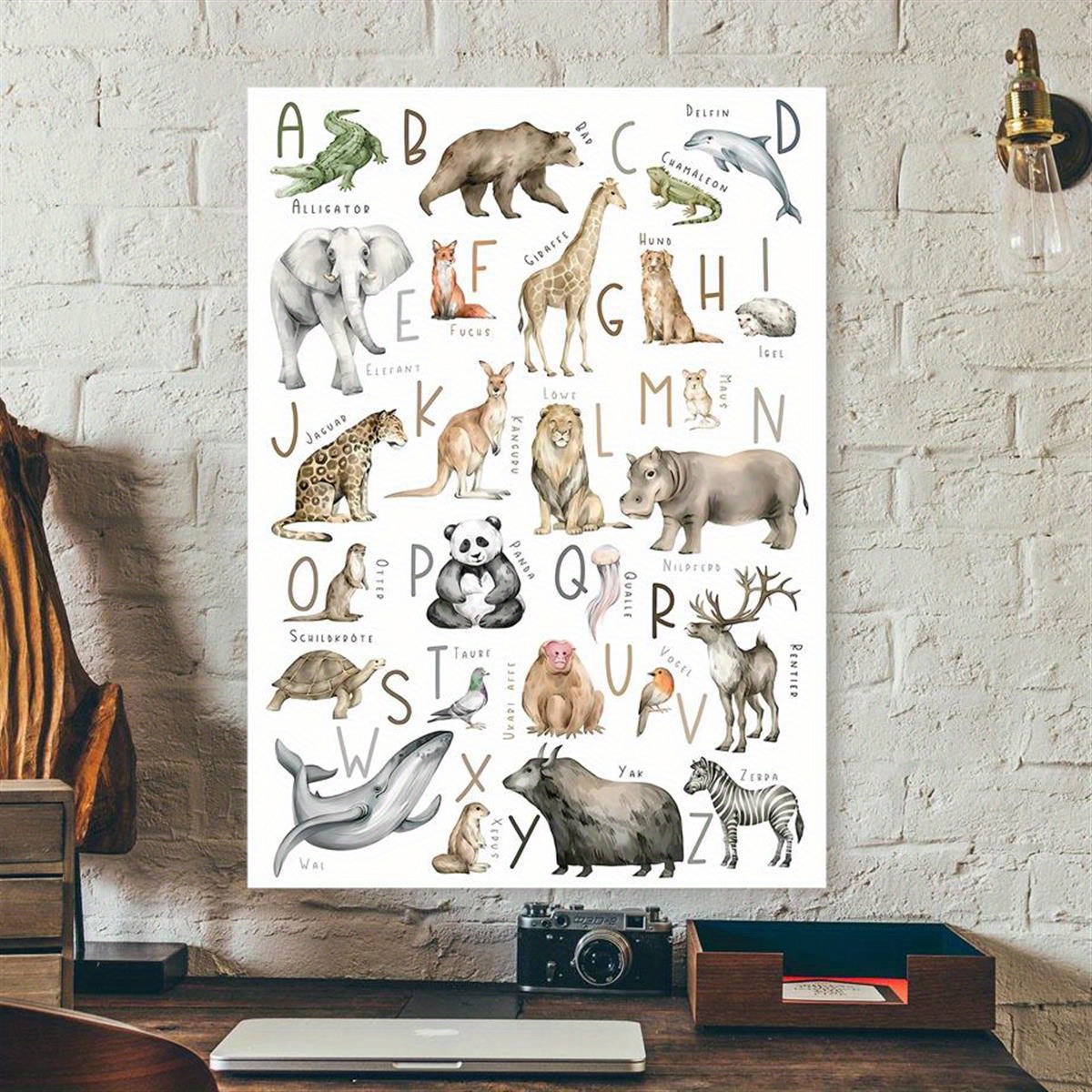 alphabet animal art canvas poster painting canvas - {region_name}