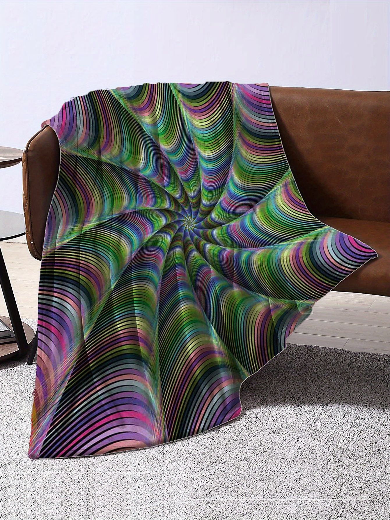 3d visual striped print flannel blanket soft cozy throw - Temu Australia