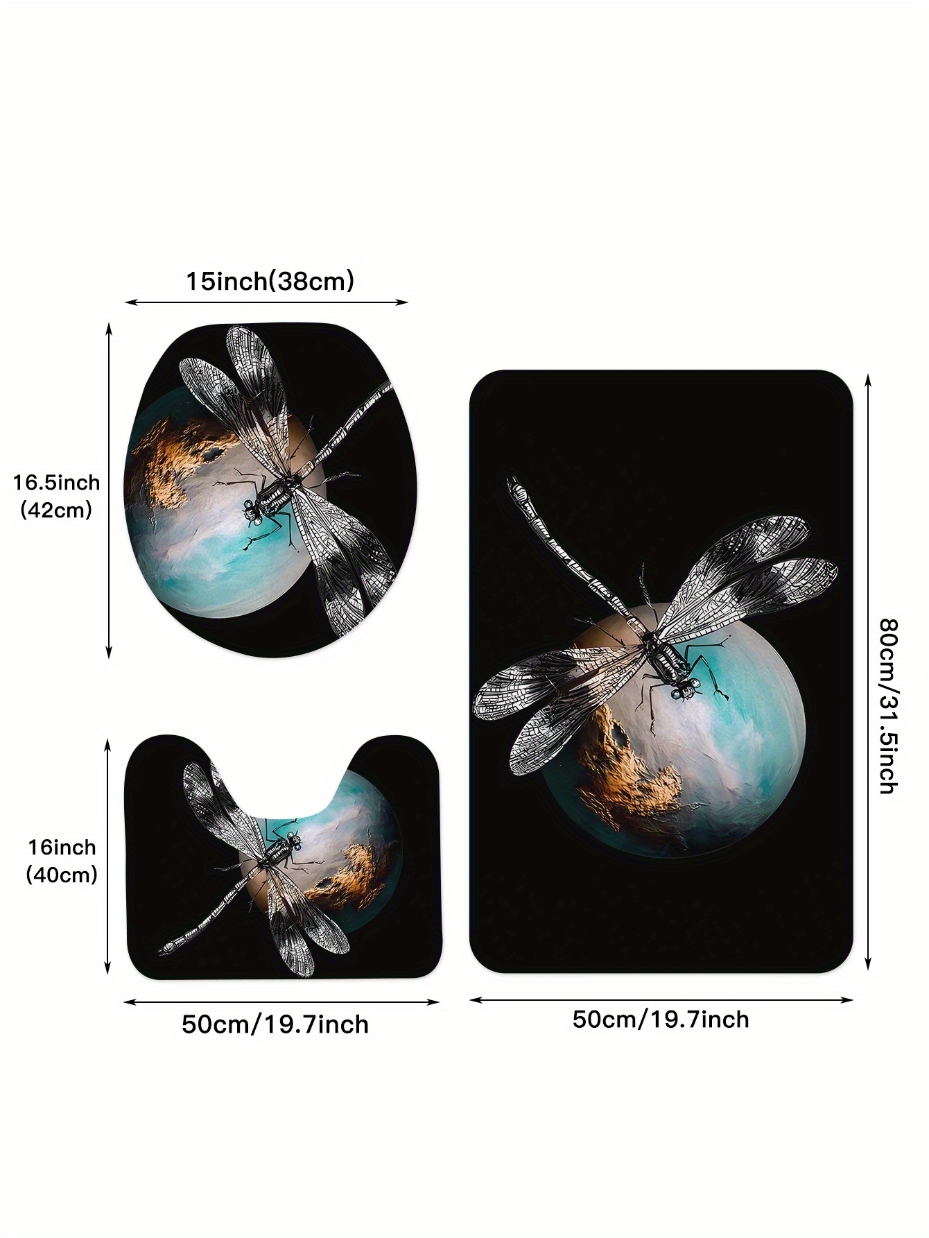 Dragonfly Bath Mat Rug Absorbent Bathroom Toilet Mat - Temu Australia