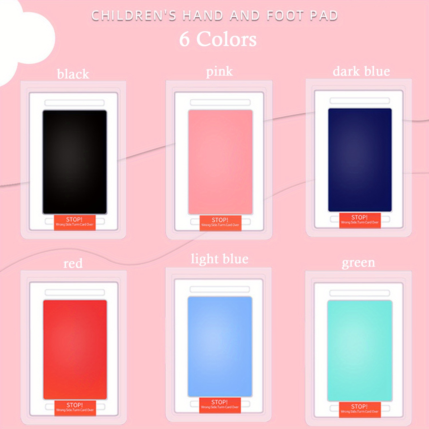 Baby Announcement Sign Ink Pad Baby Hand Footprints Wooden - Temu