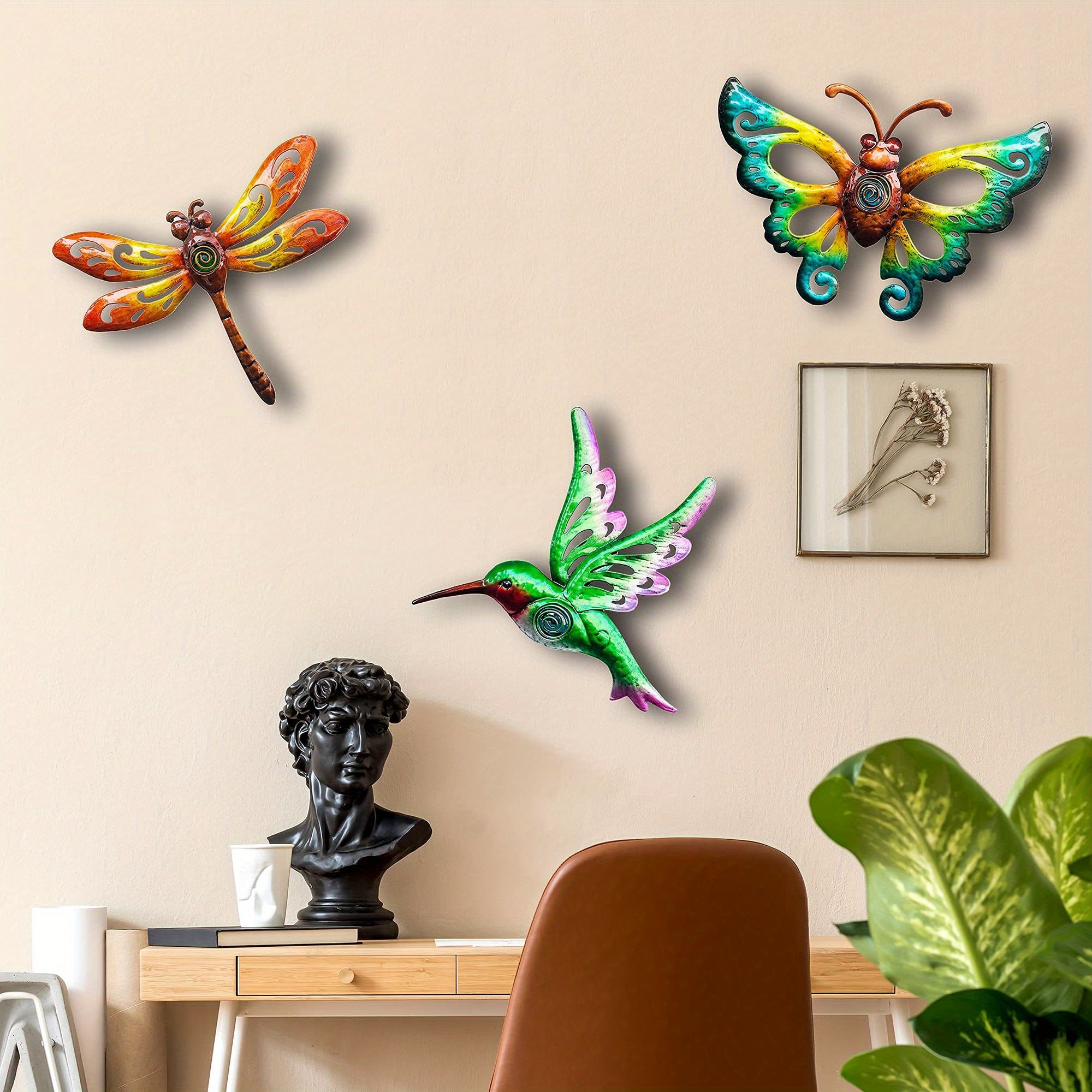 Hummingbird Butterfly Dragonfly Metal Wall Art Decor Wall - Temu New Zealand