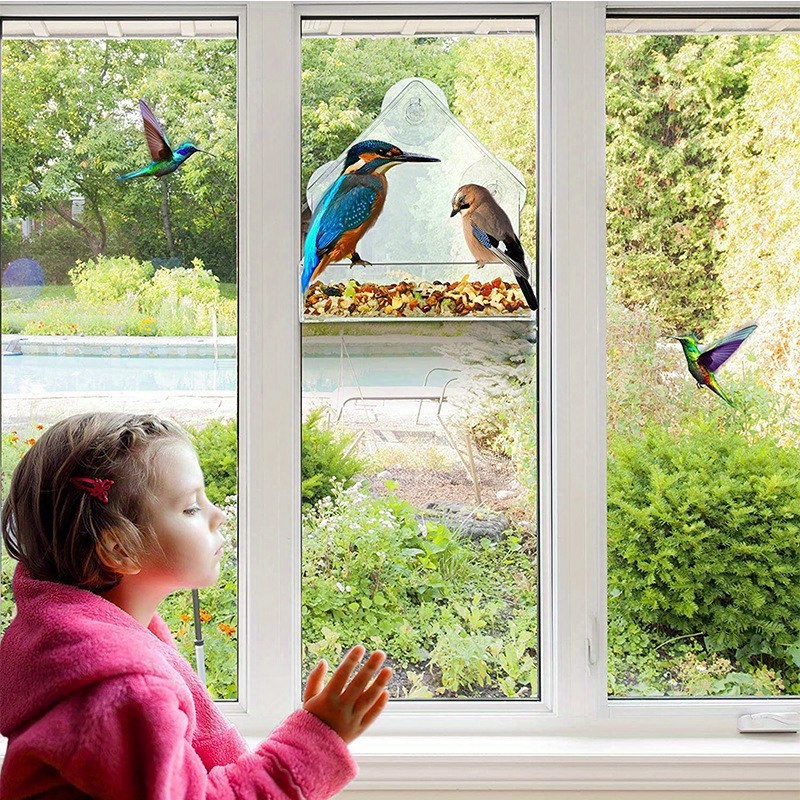 Bird Feeders Outdoors Hanging Large Bird Feeder 3 Suction - Temu