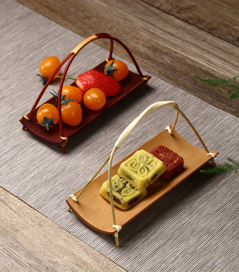 Bamboo Dessert Plate Concise Unbreakable Durable Plate - Temu United ...