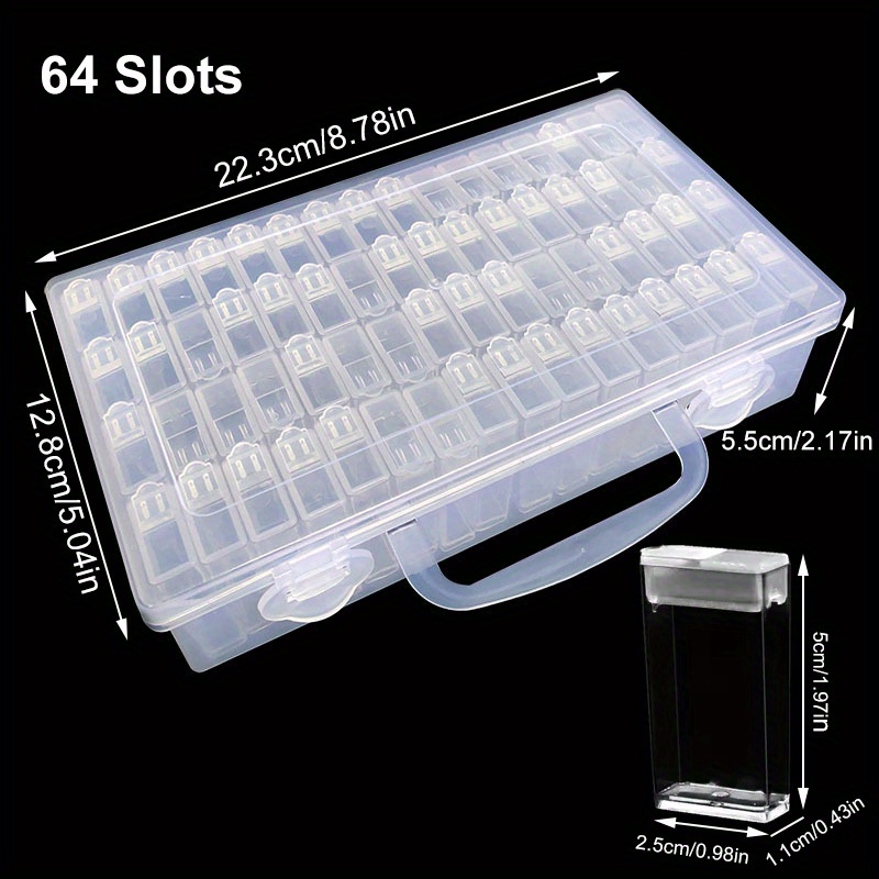 32/40/42/48/56/64 Slots Plastic Storage Box Diy Diamond - Temu United