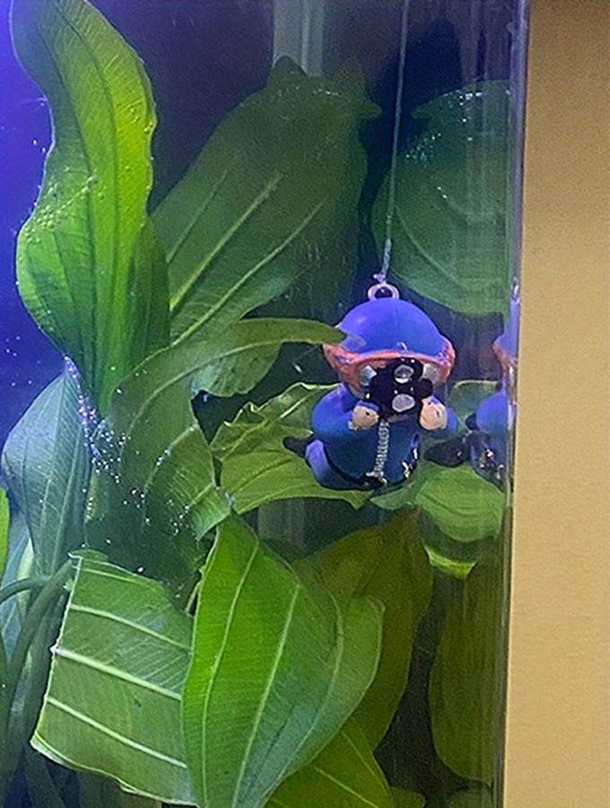 Charming Floating Diver Aquarium Decor - Pvc Fish Tank Ornament ...