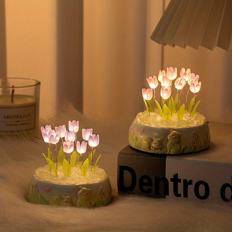 creative elk ornament tulip night light - Temu New Zealand