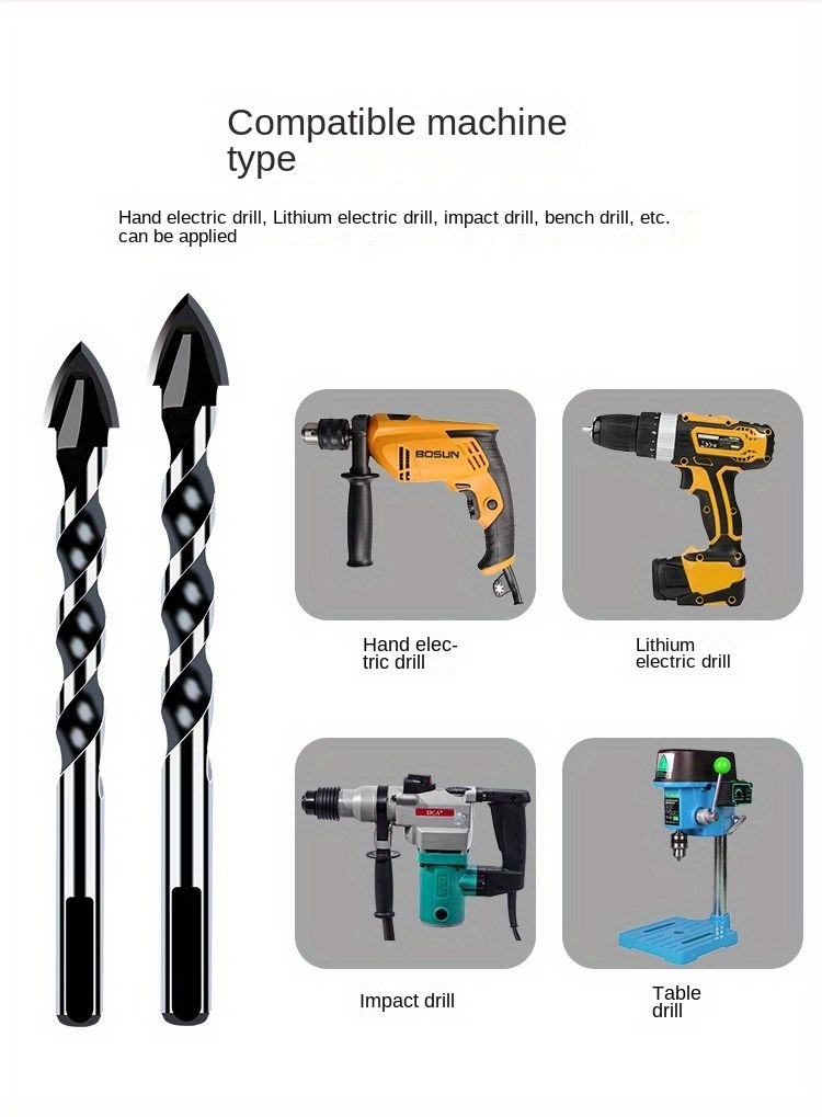 tile drill bit drill bit universal drill bit drill concrete drill wall ...