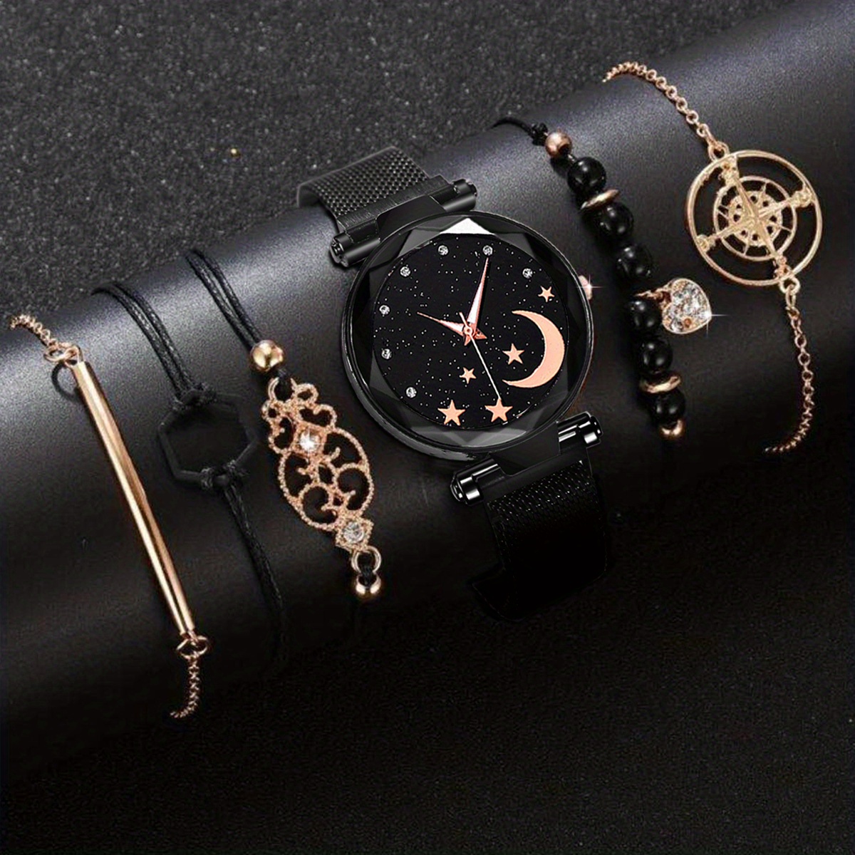 Womens Watch Heart Fashion Quartz Watch Sparkling Rhinestone Analog ...