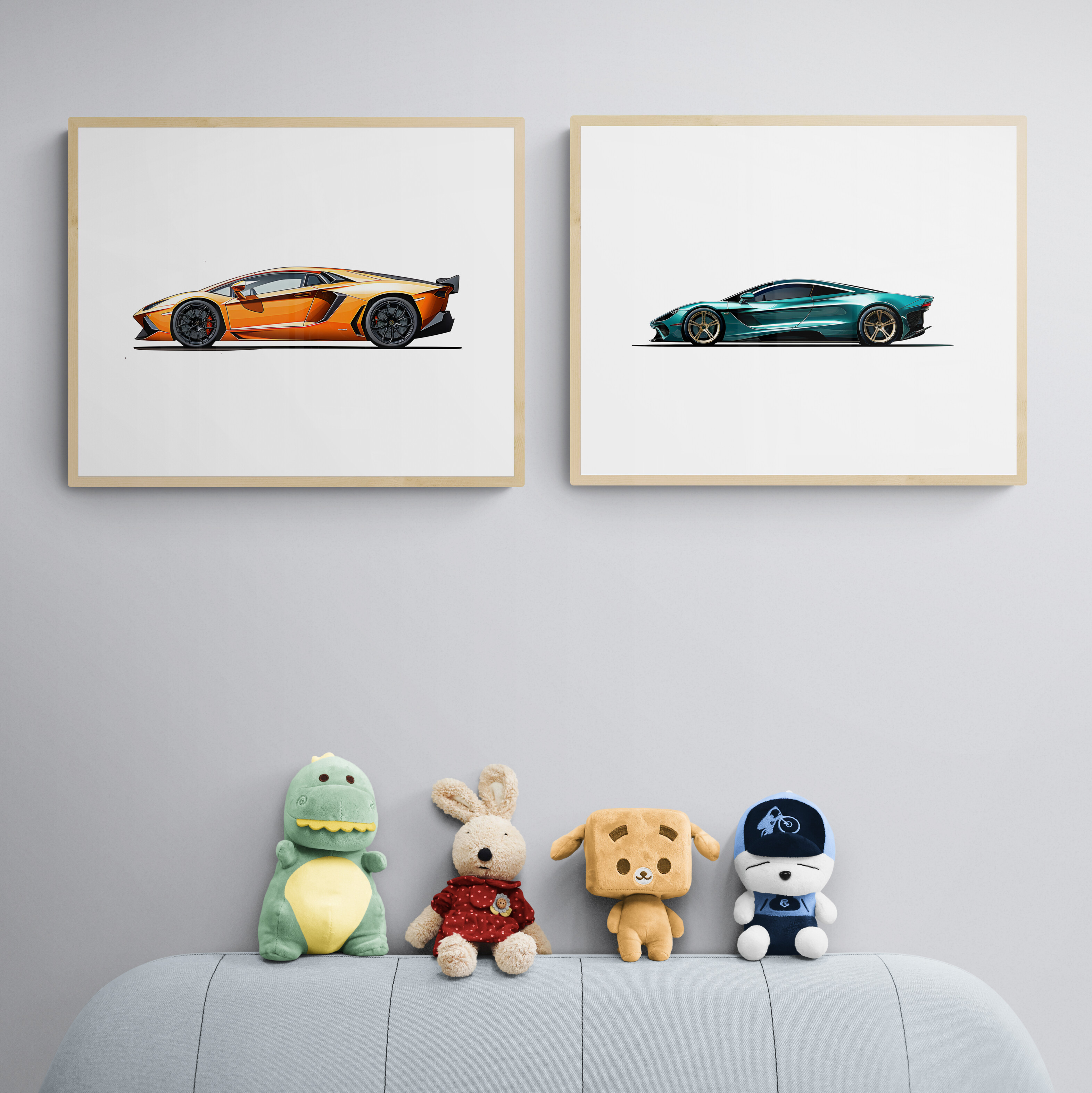 Car Posters Illustration Prints Wall Art Boys Room Decor - Temu