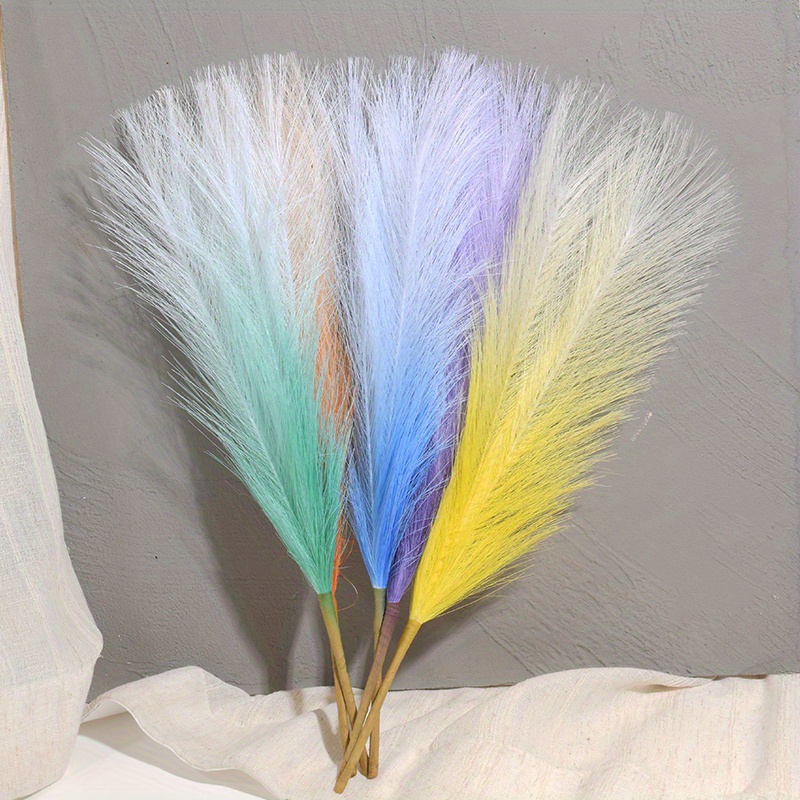 3pcs Faux Pampas Grass Small 16 9 Artificial Pampas Grass Fluffy