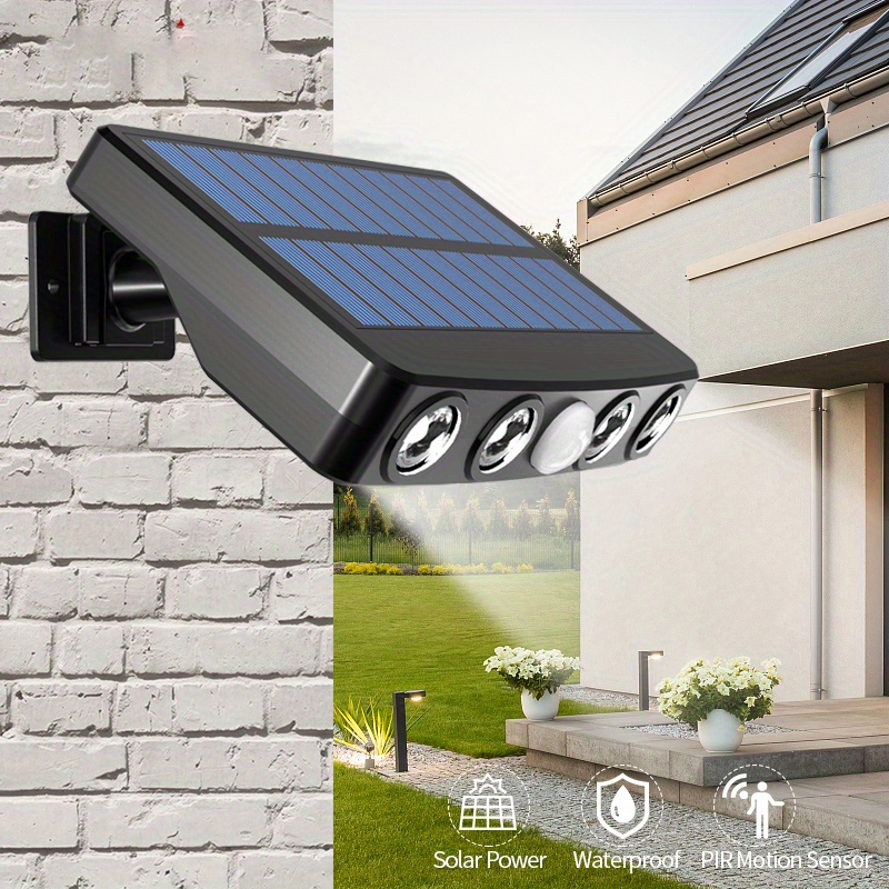 Solar Lights Outdoor Waterproof 3 Modes Wall Garden Pathway - Temu ...
