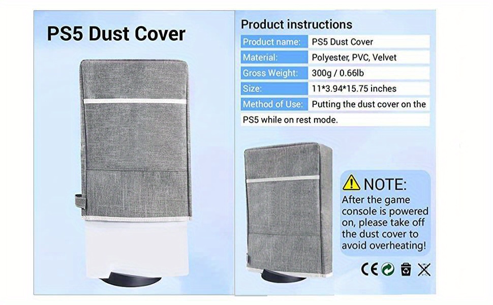 Ps5 Dust Cover 5 Console Disc Digital - Temu