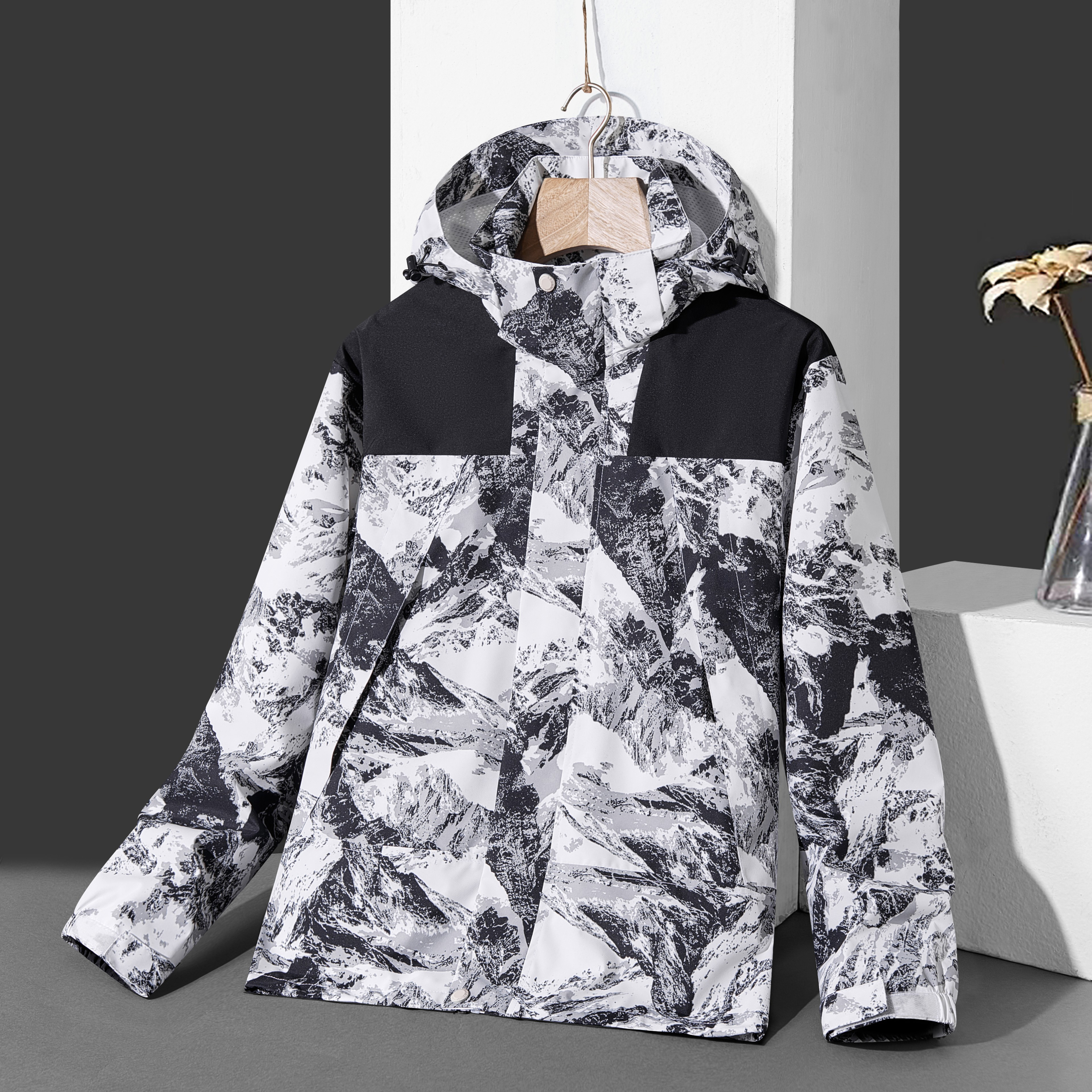 Women's Color Block Waterproof Windproof Outdoor Jacket - Temu Australia