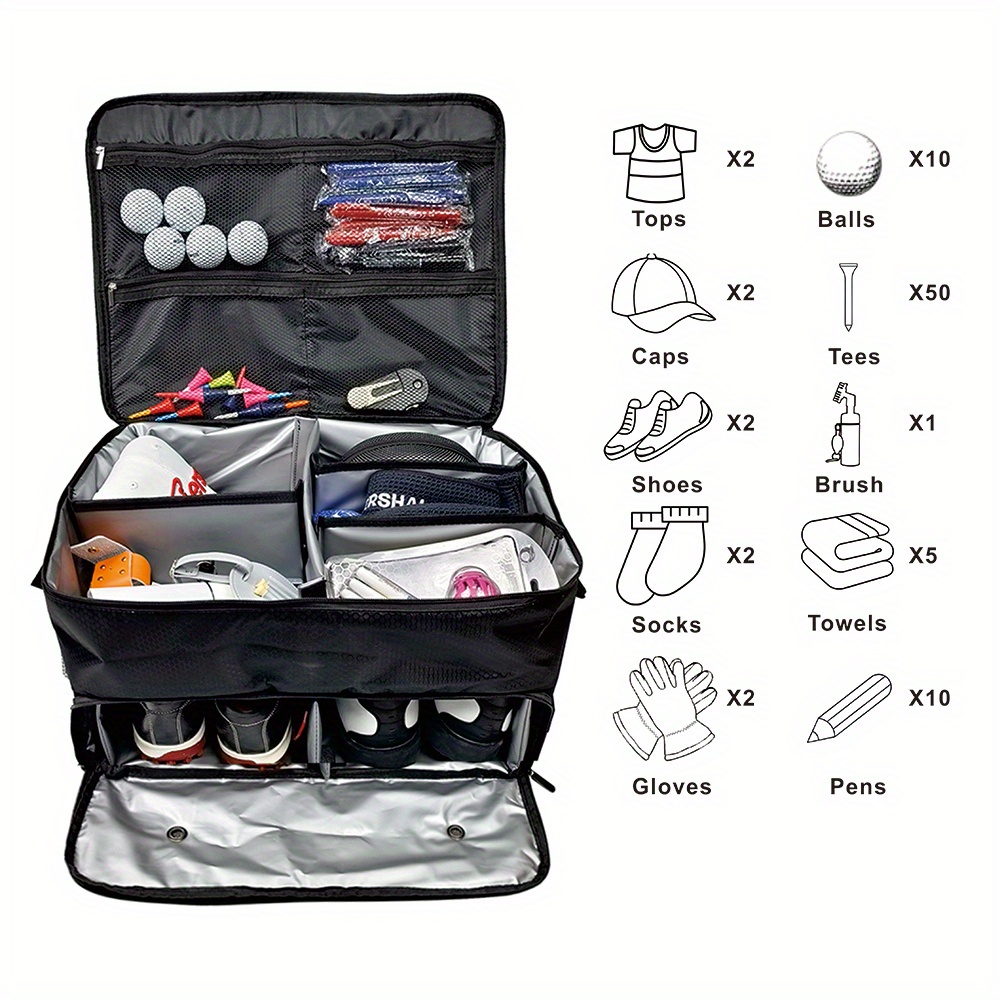 Golf Storage Box Shoe Bag Foldable Bag Clothes Shoes Car - Temu