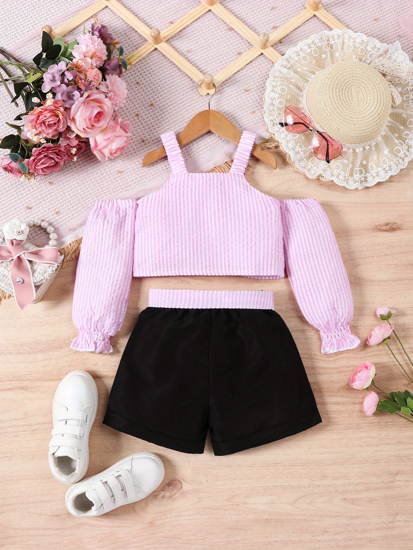 Toddler Baby Girls Stylish Shoulder Strap Puff Sleeve - Temu New Zealand