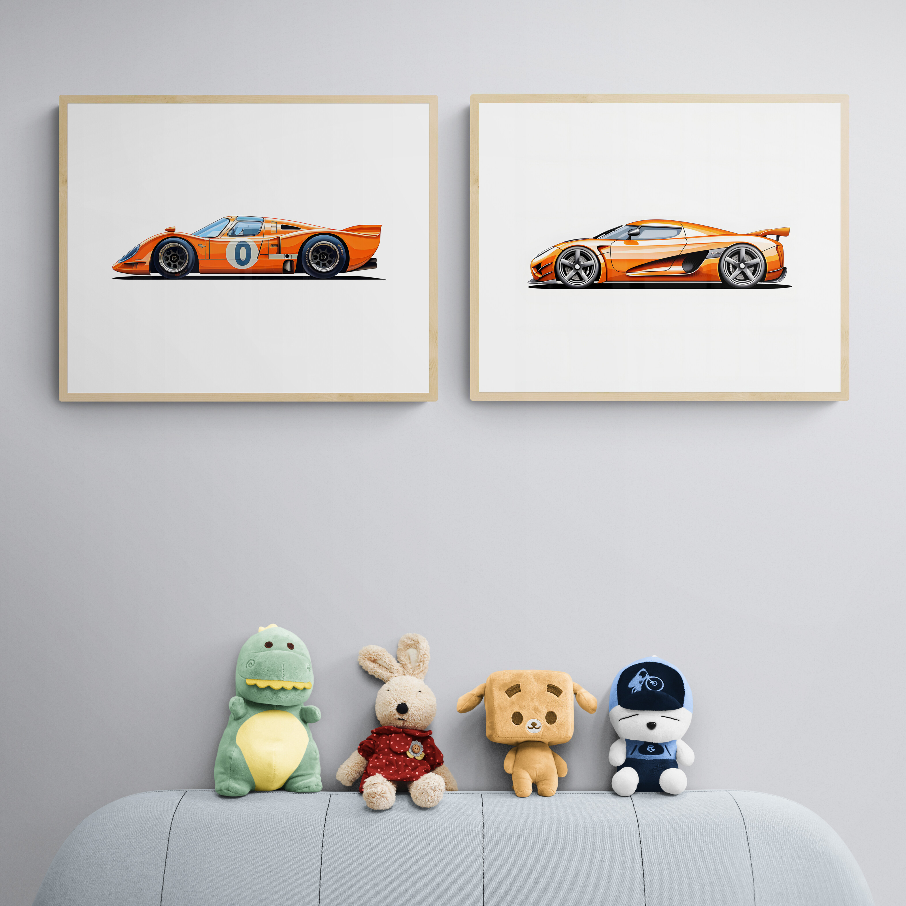 Car Posters Illustration Prints Wall Art Boys Room Decor - Temu