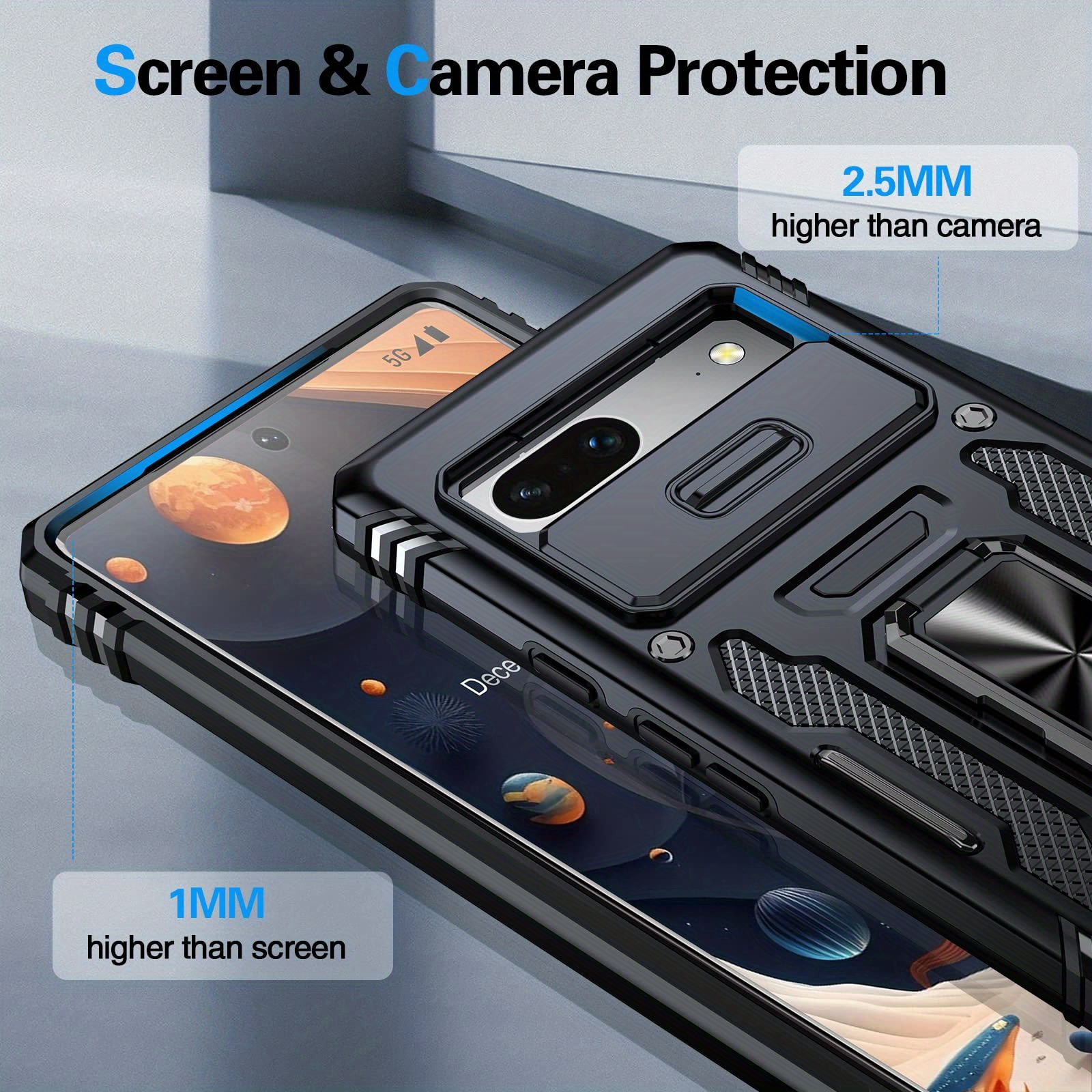 For 13/13pro/13 Mini/13 Pro Max Tpu Case+pc Case+pc Border, 3-in-1 Ring ...