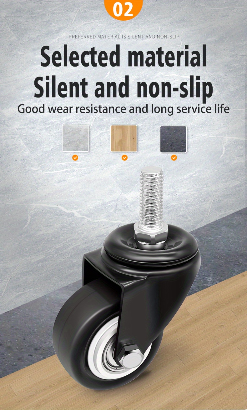 Small Caster Wheels Furniture Threaded Stem Castors Rolling - Temu ...
