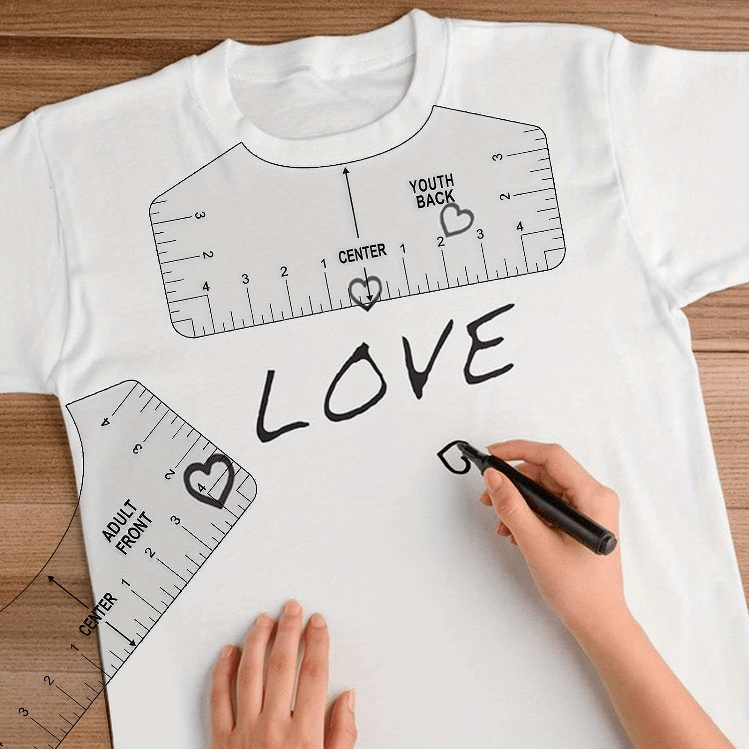 8pcs T Shirt Ruler T Shirt Alignment Guide Tool Tshirt Ruler Guide T ...