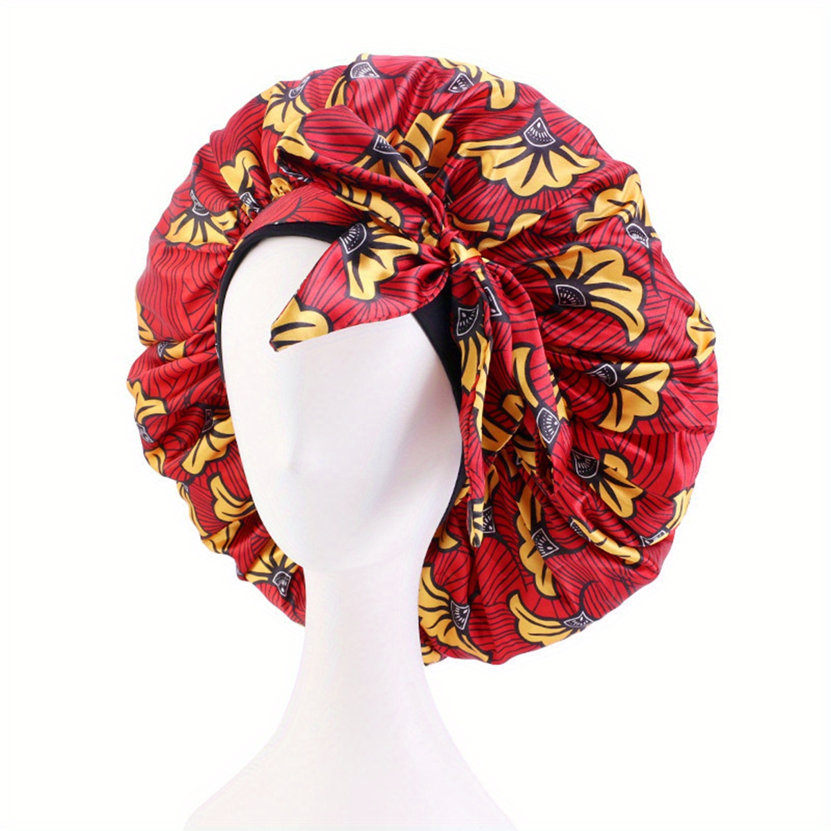 Geometric Pattern Bonnet Hat Sleeping Breathable Head Wrap - Temu ...
