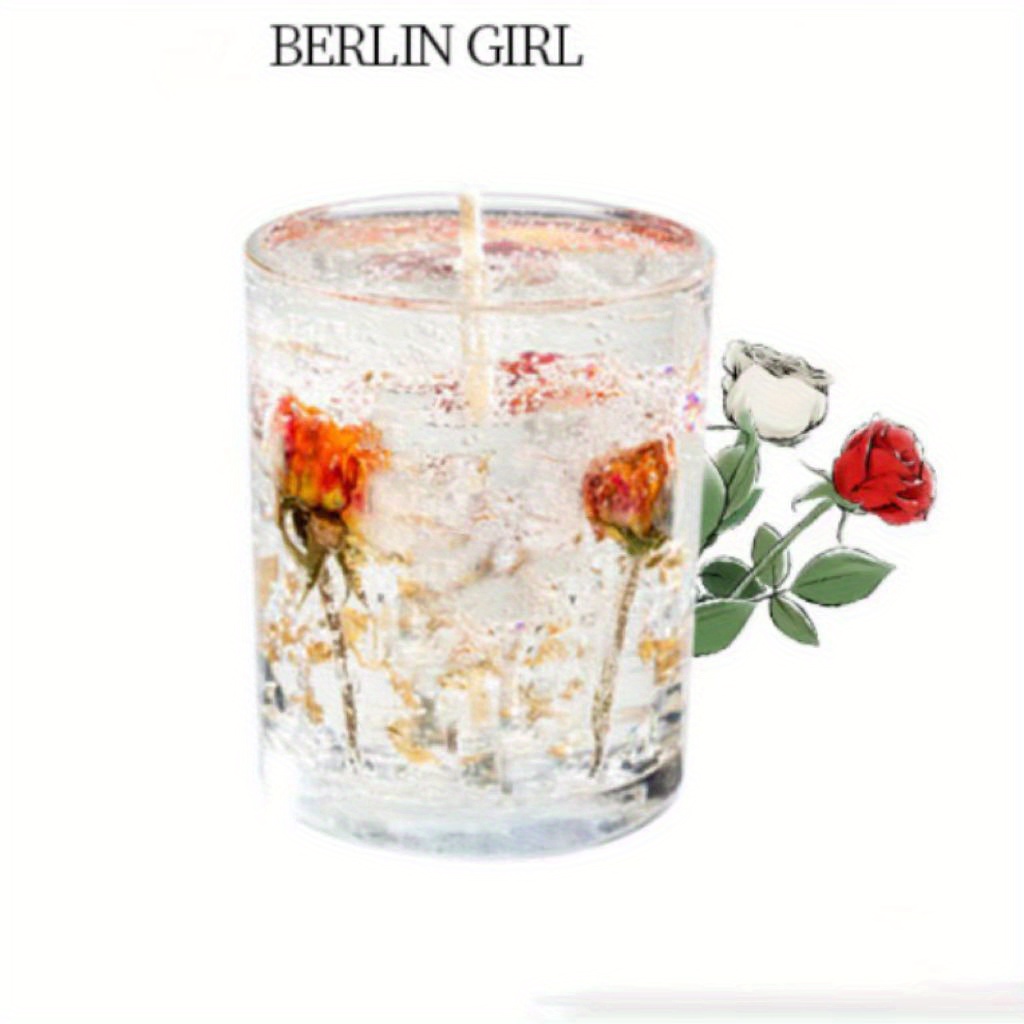 Real Flower Jelly Aromatherapy Candle Essential Oil Incense Gift Flower ...