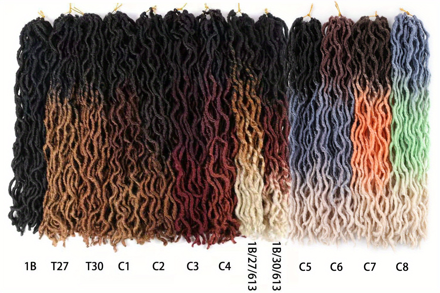 ชุดละ 6 ห่อ ผม Gypsy Locs Ombre ผมโครเชต์สังเคราะห์ขยายผม 1 - Temu Thailand