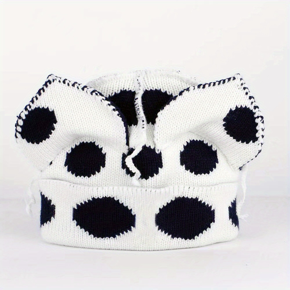 1pc Fashionable Beanie Hat With Cute Ears Autumn And Winter Warm Ski ...