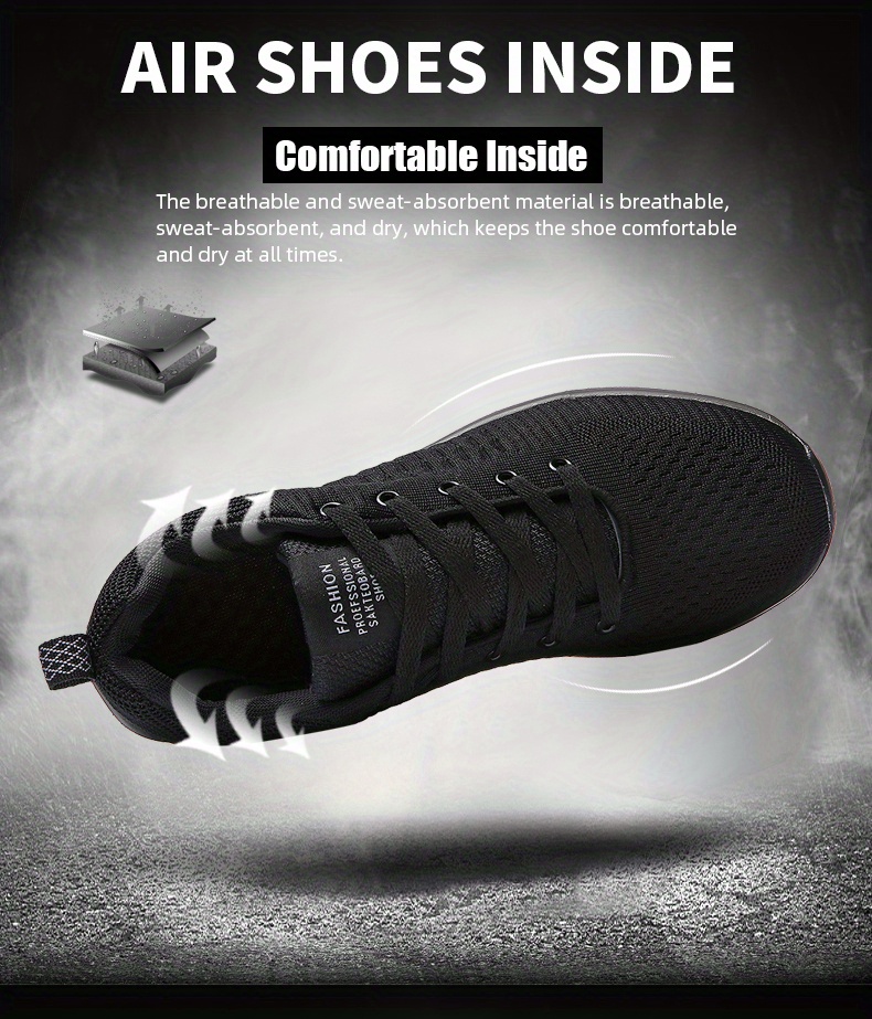 Mens Lace Up Sneakers Athletic Shoes Lightweight And Breathable